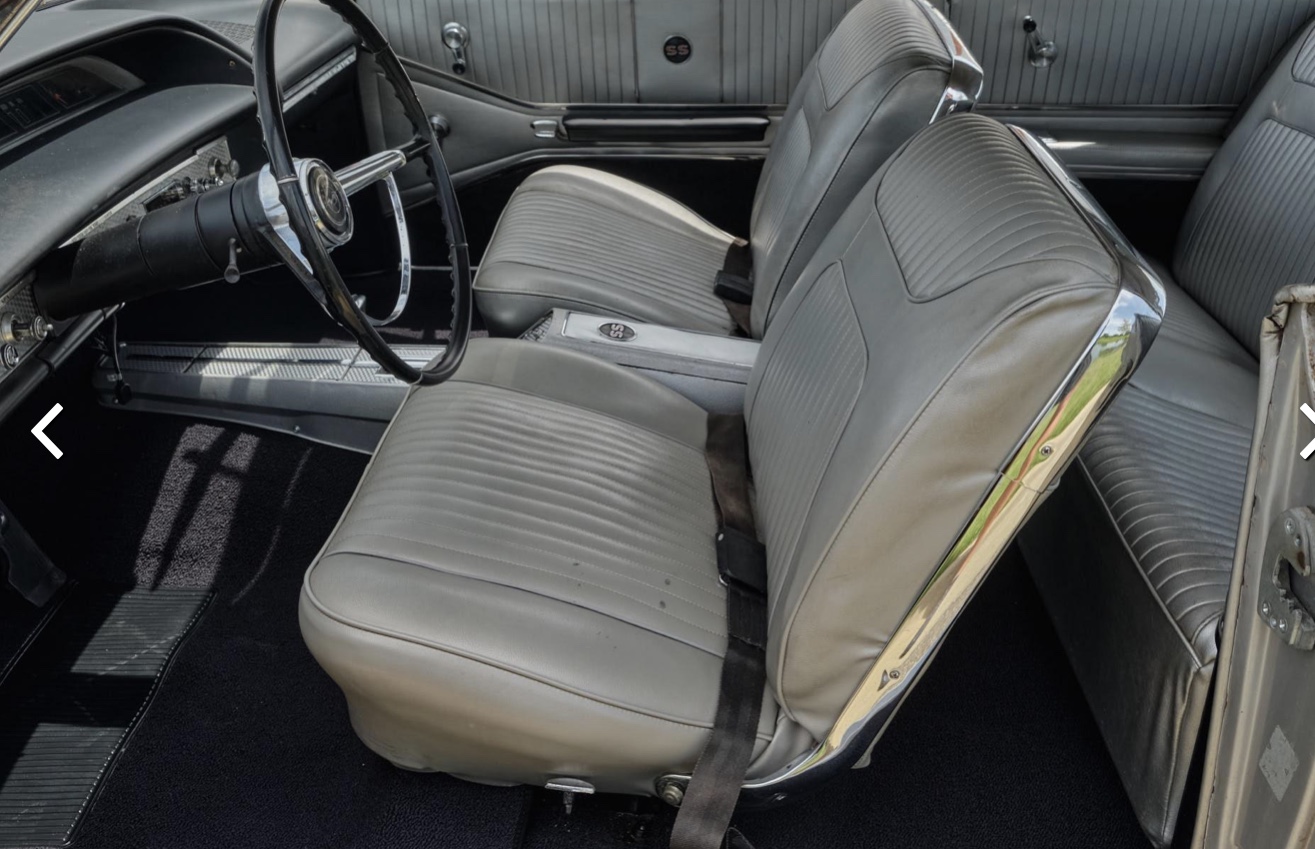 Silver 1964 Impala Interior